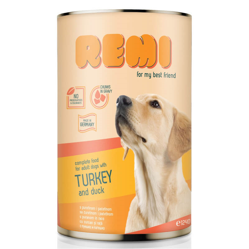 Remi Dog koščki v omaki - puran in raca - MrPet.si